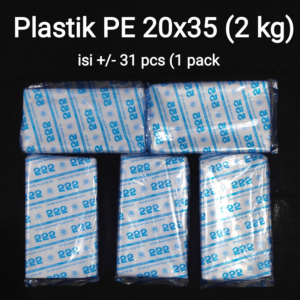 Kantong Plastik PE 2 kg, 20x35 (5 bks), Plastik Gula/Plastik ES ...