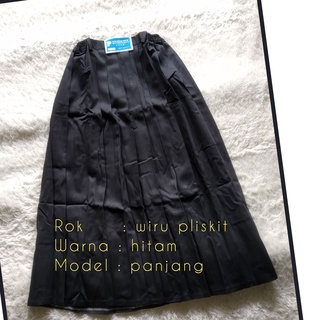 Jual ROK WIRU/PLISKIT HITAM PANJANG LURUS SERAGAM SEKOLAH SD-MI, SMP-MTS, SMA-MA LENGKAP ...