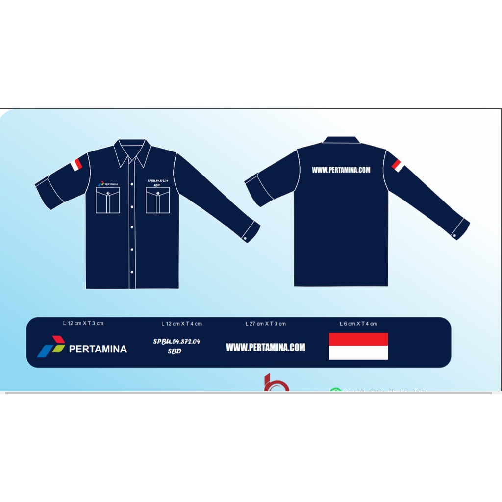Jual BAJU KEMEJA PERTAMINA - SERAGAM KEMEJA PDL OUTDOOR CUSTOM BORDIR ...