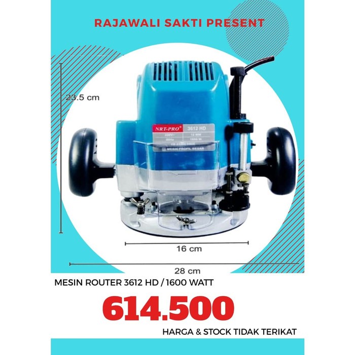 Jual Mesin Router BESAR 2 Tangan - Profil Kayu Teko 1/2 NRT-PRO 3612 HD ...