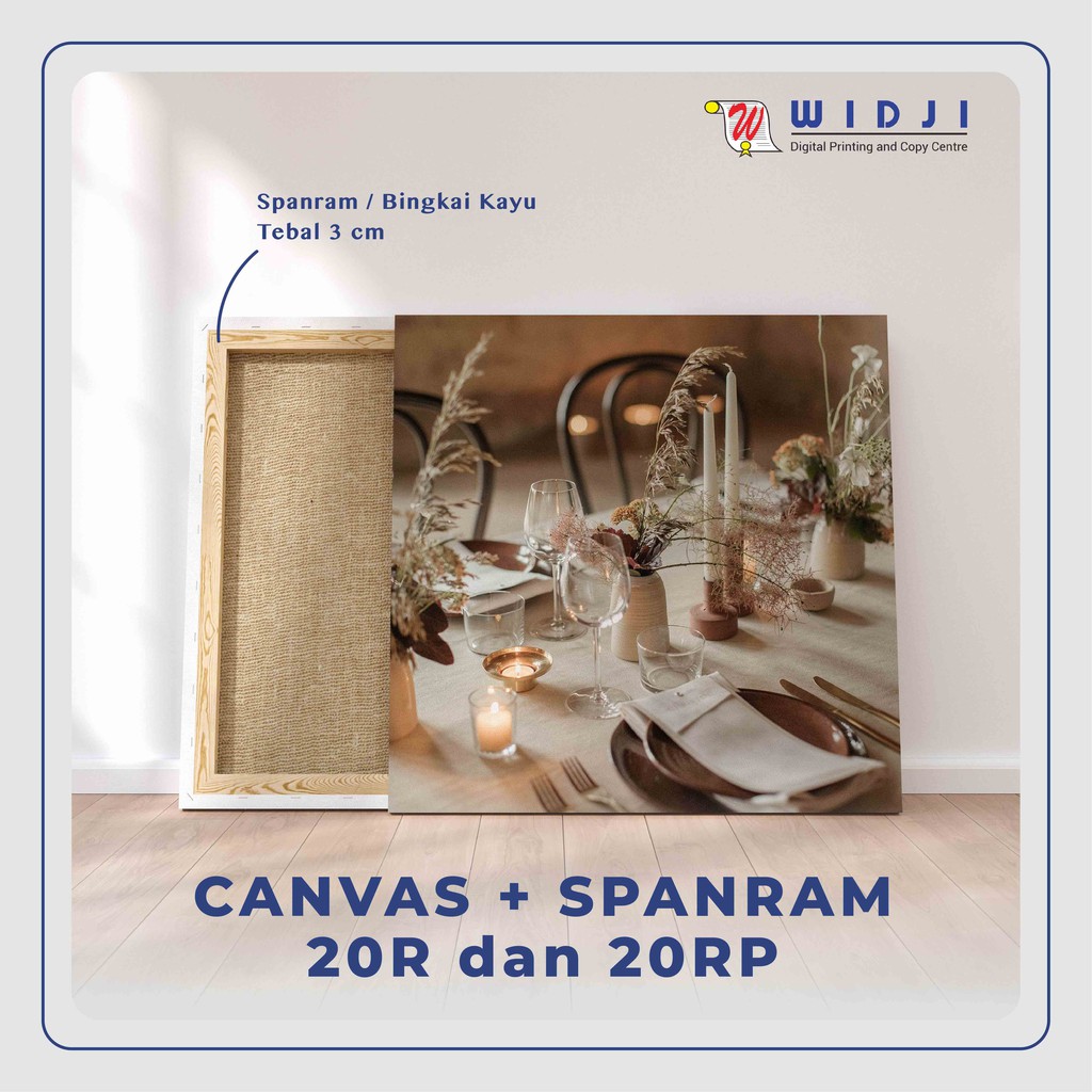 Jual Paket 20R/20RP Spanram + Canvas Print / Cetak Foto / Poster Ukuran ...