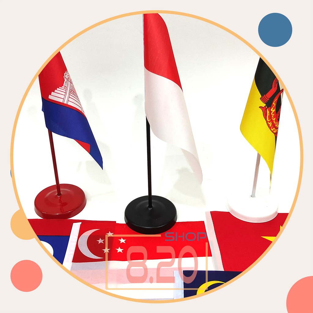 Jual Bendera Mini Meja / Standing Table Flag / Bendera Negara ASEAN ...