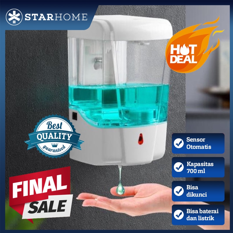 Jual Dispenser Sabun Otomatis Tempat Sabun Sensor StarHome Kapasitas ...