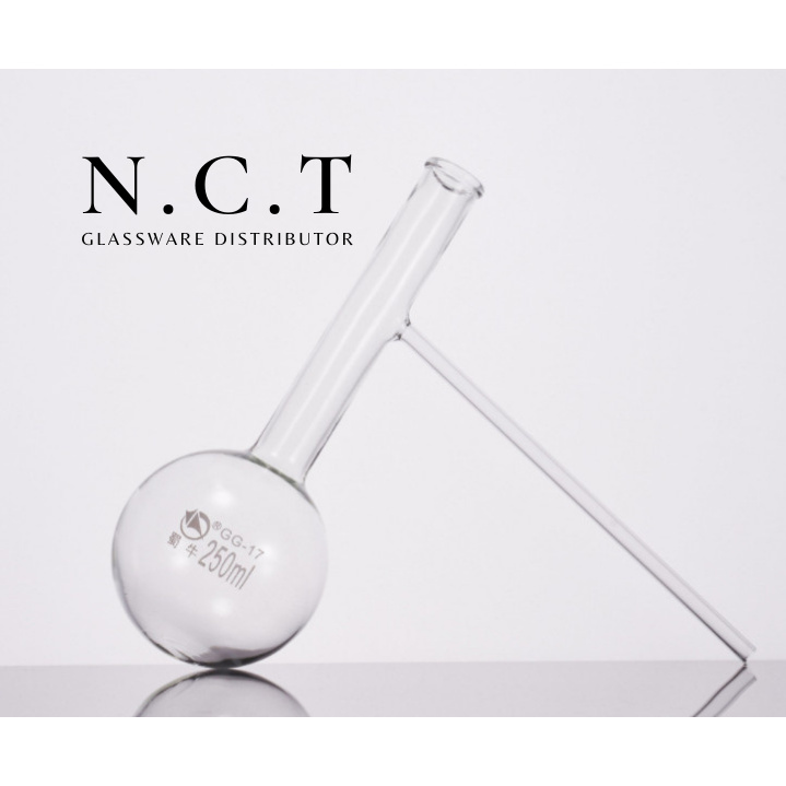 Jual SHUNIU Glass Distilling Flask with Side Tube | Labu Distilasi 250 ...