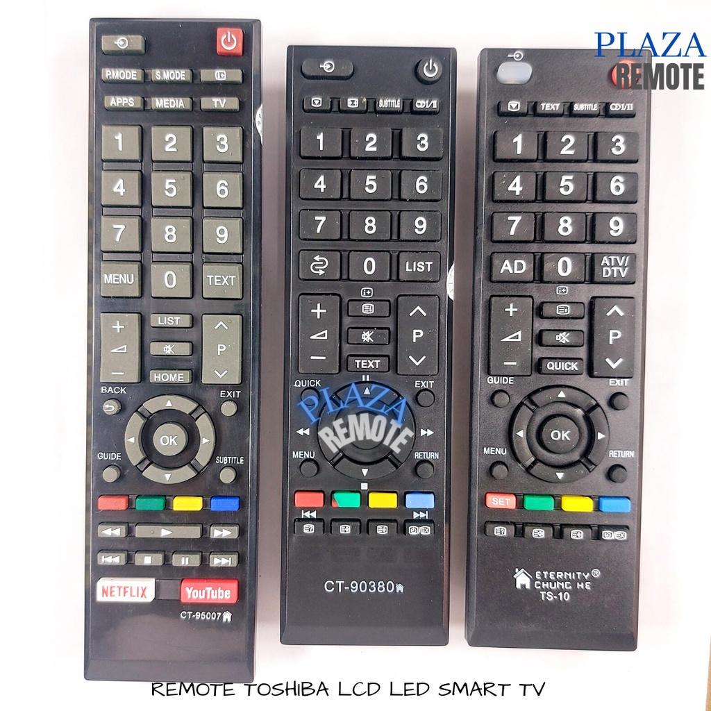 Jual REMOTE TV TOSHIBA REGZA TABUNG LCD LED SMART TV NETFLIX MULTIFUNGSI TANPA SETTING | Shopee ...