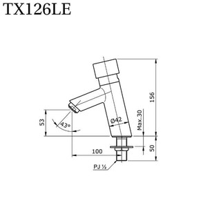 Jual kran wastafel push toto tx126le/kran wastafel tekan toto tx 126 l ...