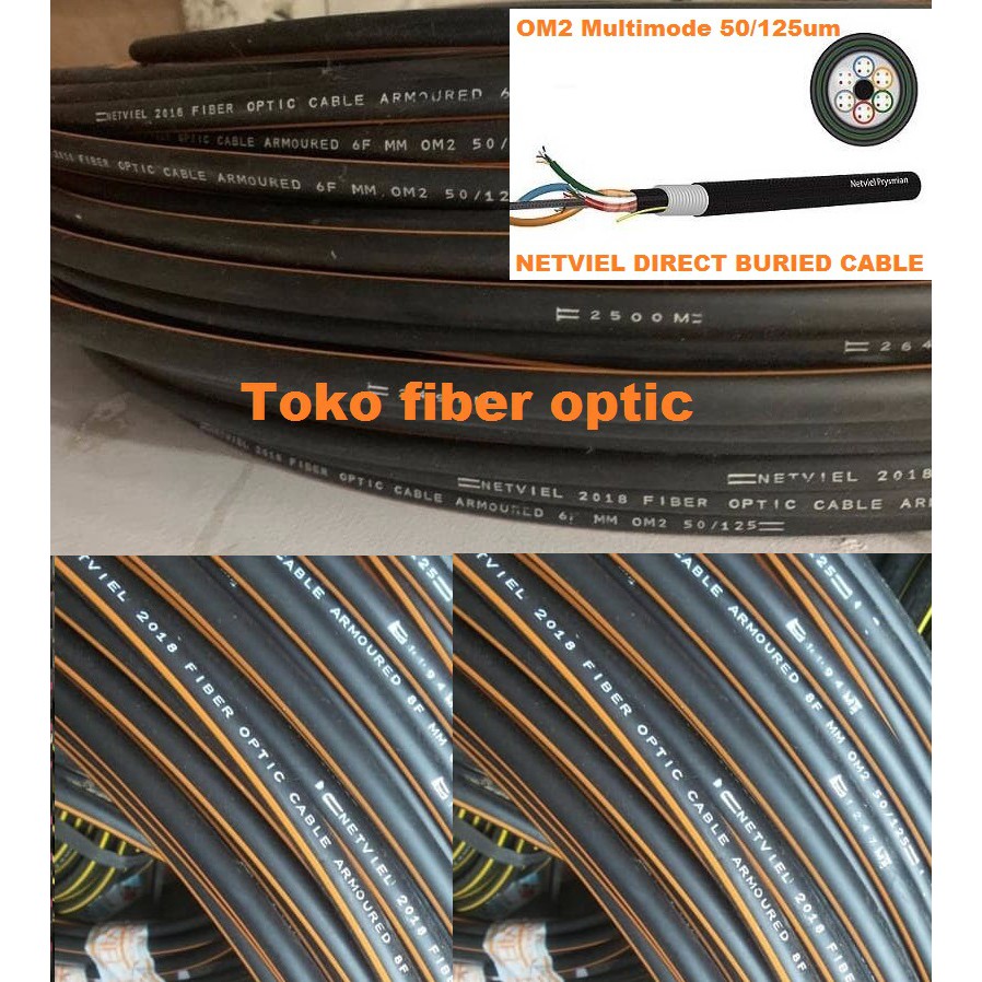 Jual Netviel 6 Core Multimode OM2 Outdoor Direct Buried, Double Jacket 50/125um | Shopee Indonesia