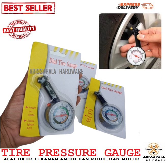 Jual Alat Pengukur Tekanan Angin Ban Universal Tire Pressure Gauge ...