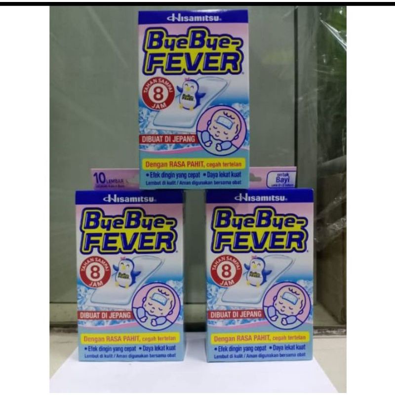 Jual Bye Bye Fever Penurun panas untuk Bayi ISI 10 LEMBAR 1 BOX kemasan ...