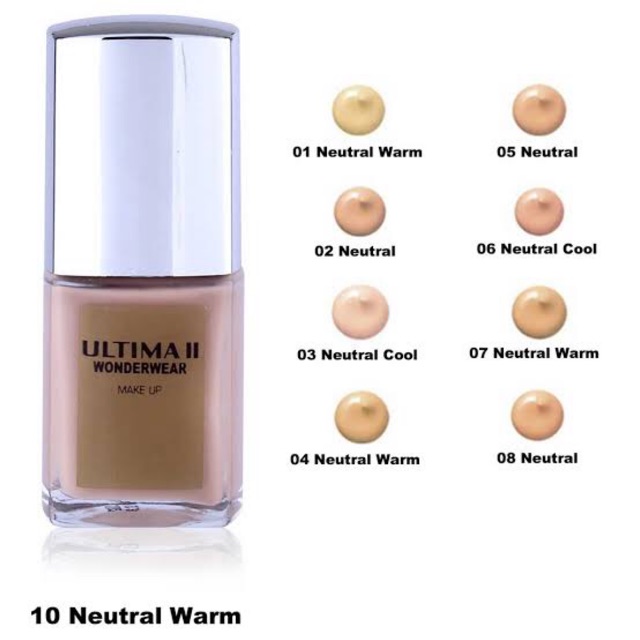 Jual Ultima II Wonderwear Liquid Foundation isi 30ml | Shopee Indonesia
