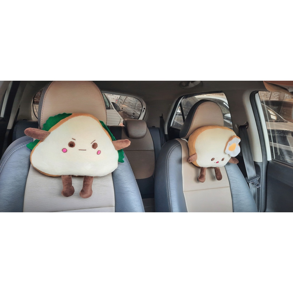 Jual bantal kepala mobil roti estetik / bread headrest plushie ...