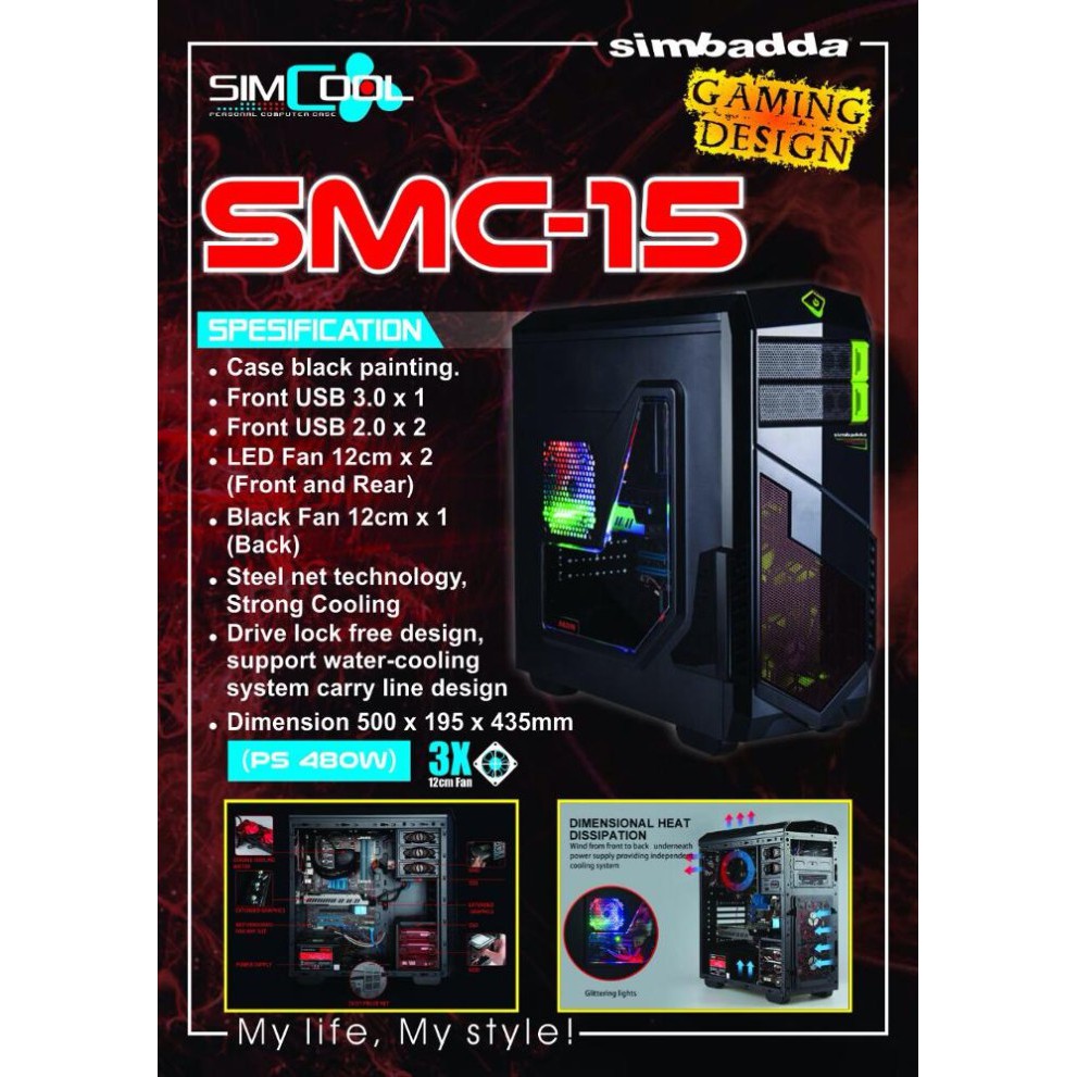 Jual Casing Simbadda Sim COOL SMC 15 + 480WATT | Shopee Indonesia