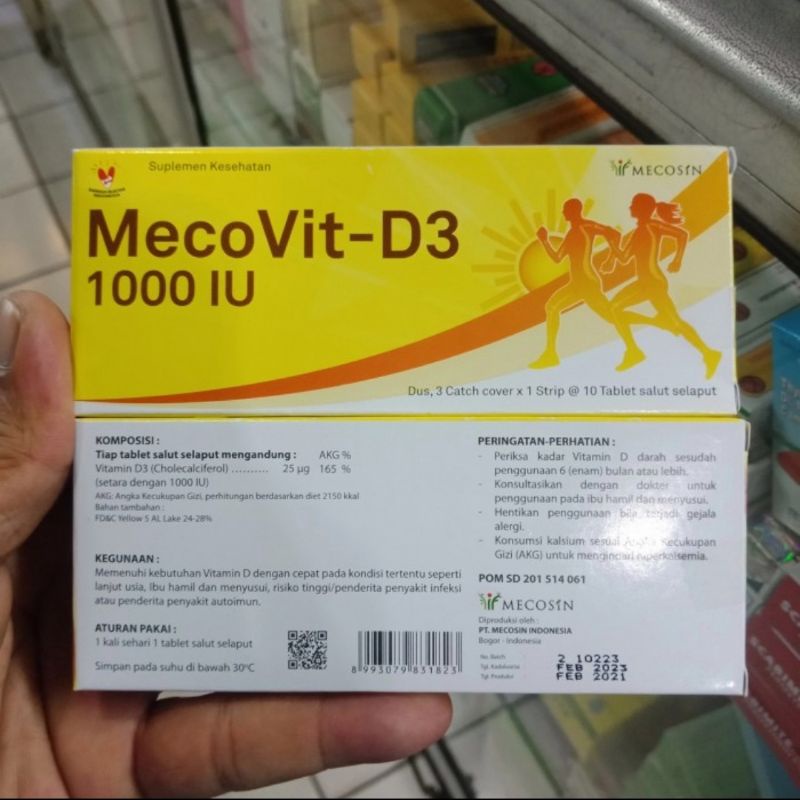Jual MECOVIT D3 1000ui 30tablet | Shopee Indonesia