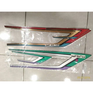 Jual Striping GL 100 Tahun 1993/1994 Hijau dan merah | Shopee Indonesia