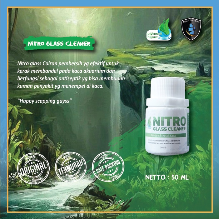 Jual Nitro Glass Cleaner Aquarium Cairan Pembersih Kerak Kaca Aquarium ...