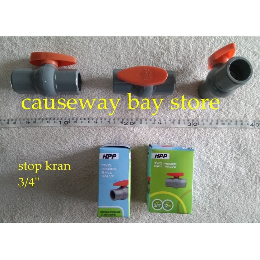 Jual STOP KRAN 3/4"/ BALL VALVE PVC HARGA TERJANGKAU | Shopee Indonesia