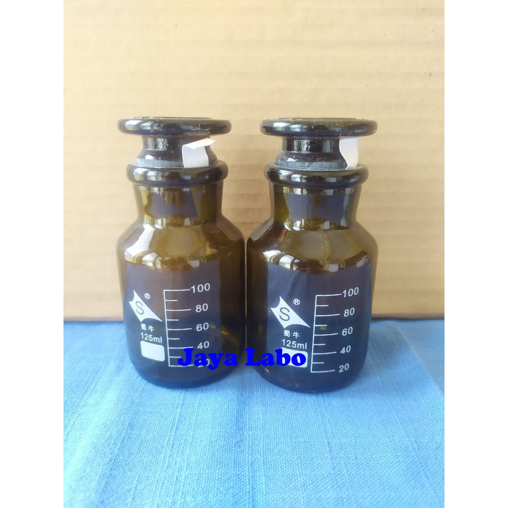 Jual Reagen Bottle / Botol Reagen Wide Mouth Coklat RRC Vol. 125 ml ...