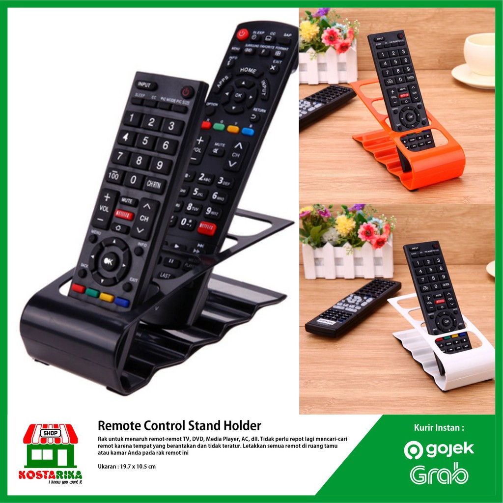 Remote Control Stand Holder Rack Rak Tempat Penyimpan Remote TV AC DVD ...