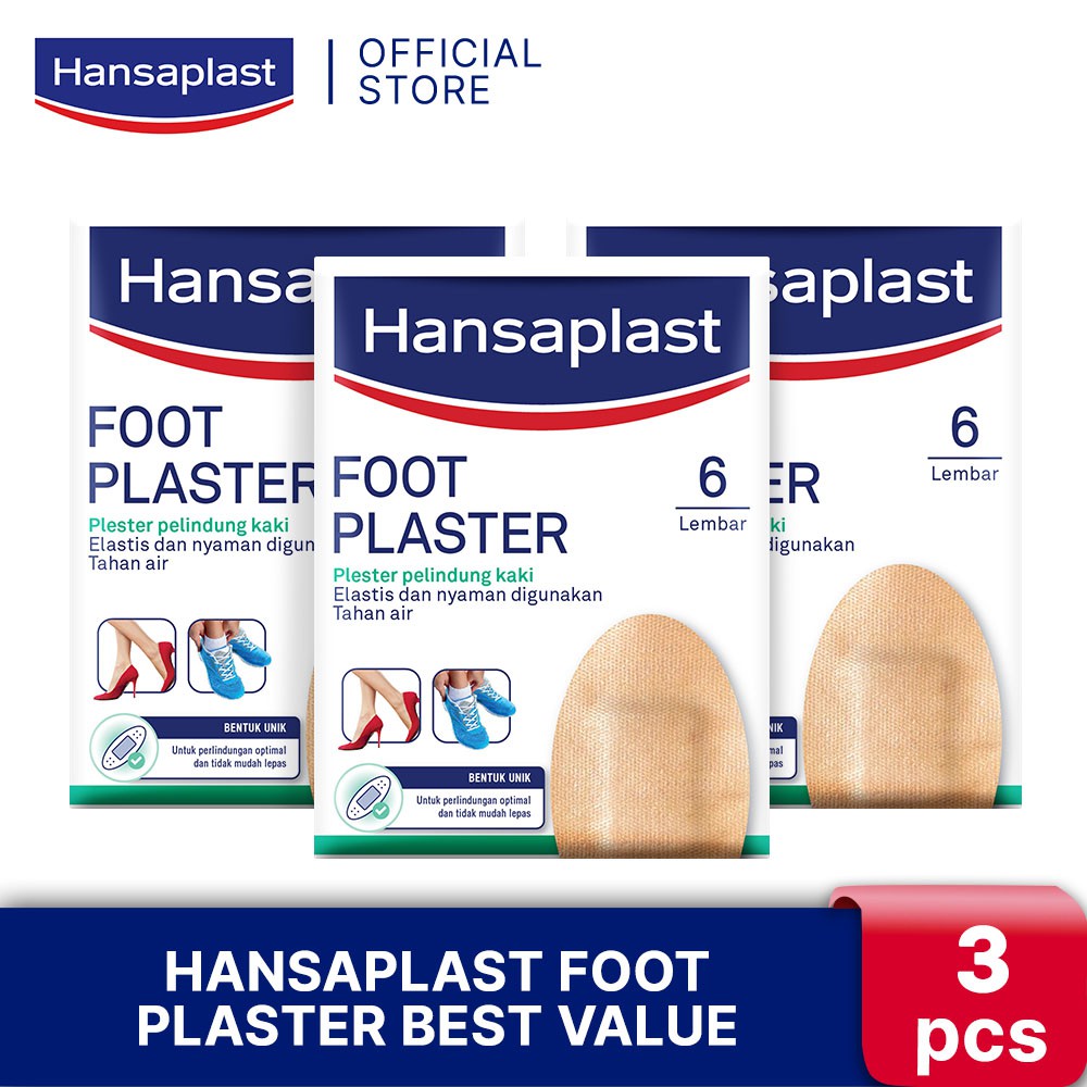 Jual Hansaplast Foot Plaster 6's - Best Value Indonesia|Shopee Indonesia