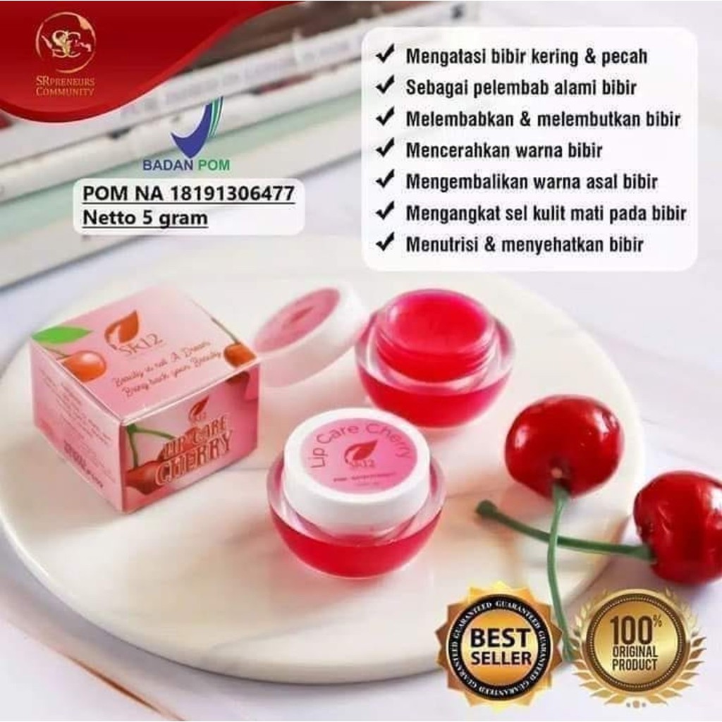 Jual Lip Care Cherry SR12 Color Lip Balm 5gr | Shopee Indonesia
