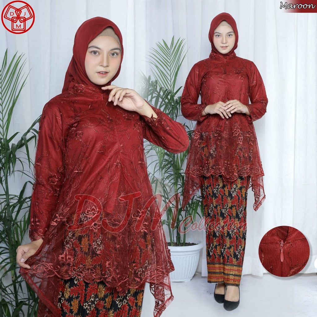 Jual DJM> SET KEBAYA TUNIK GISELLE - BAJU KEBAYA PESTA CANTIK -KEBAYA ...