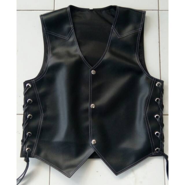 Jual Rompi bikers kancing hitam polos | Shopee Indonesia