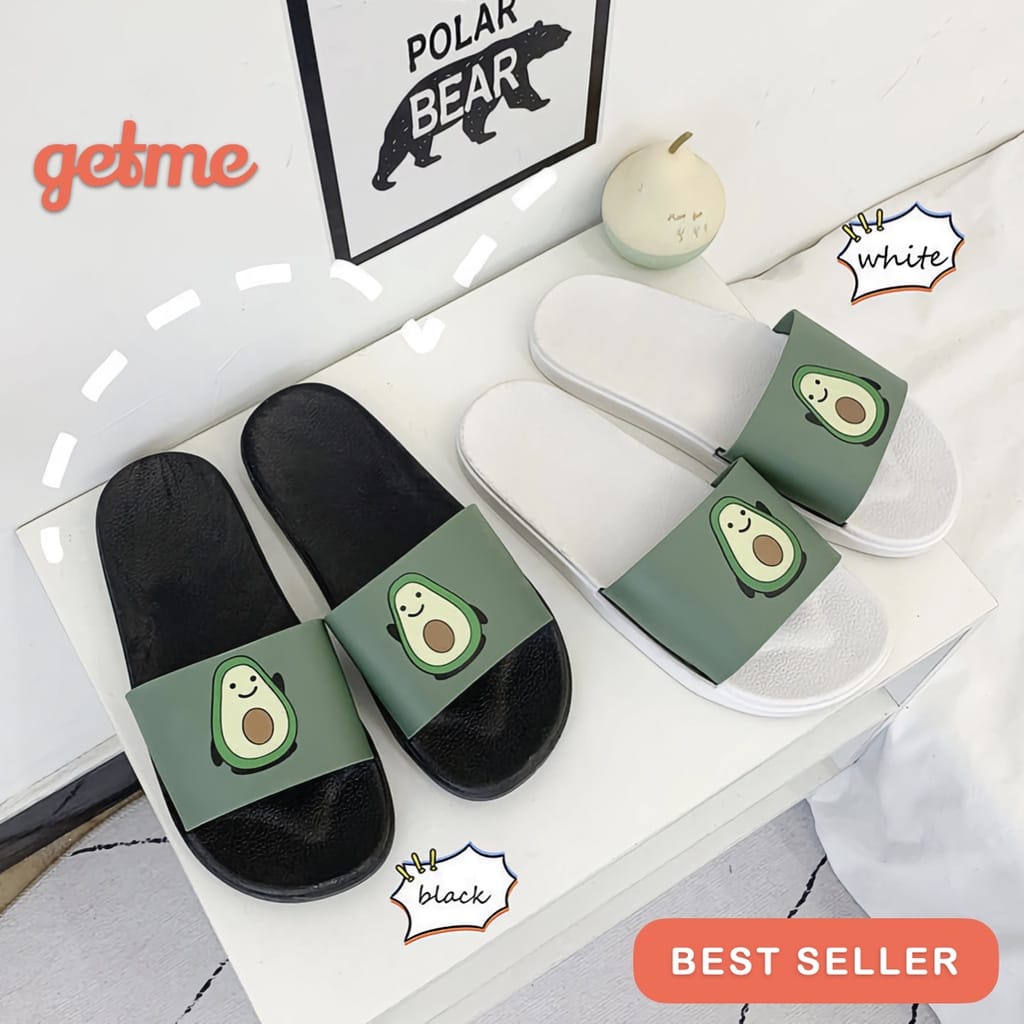 Jual DL - sandal wanita kartun avocado terlucu dan terbaru | Shopee ...