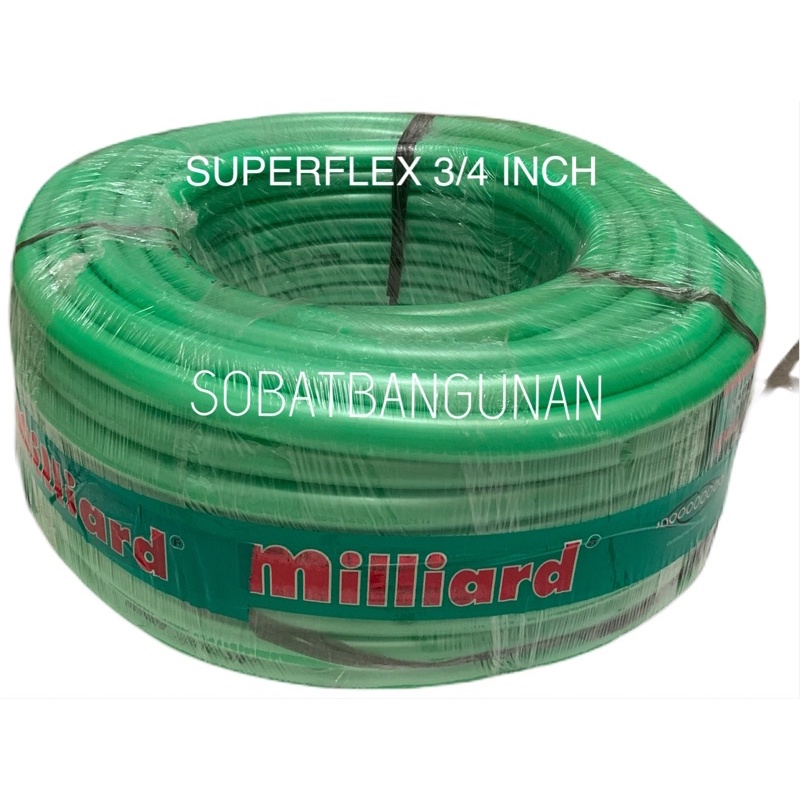 Jual SELANG AIR MILLIARD SUPERFLEX 3/4 INCHI METALIK (HARGA PER ROLL 50 METER) | Shopee Indonesia