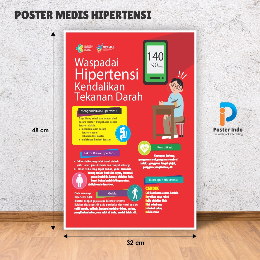 Jual Poster Kesehatan tentang hipertensi | Shopee Indonesia