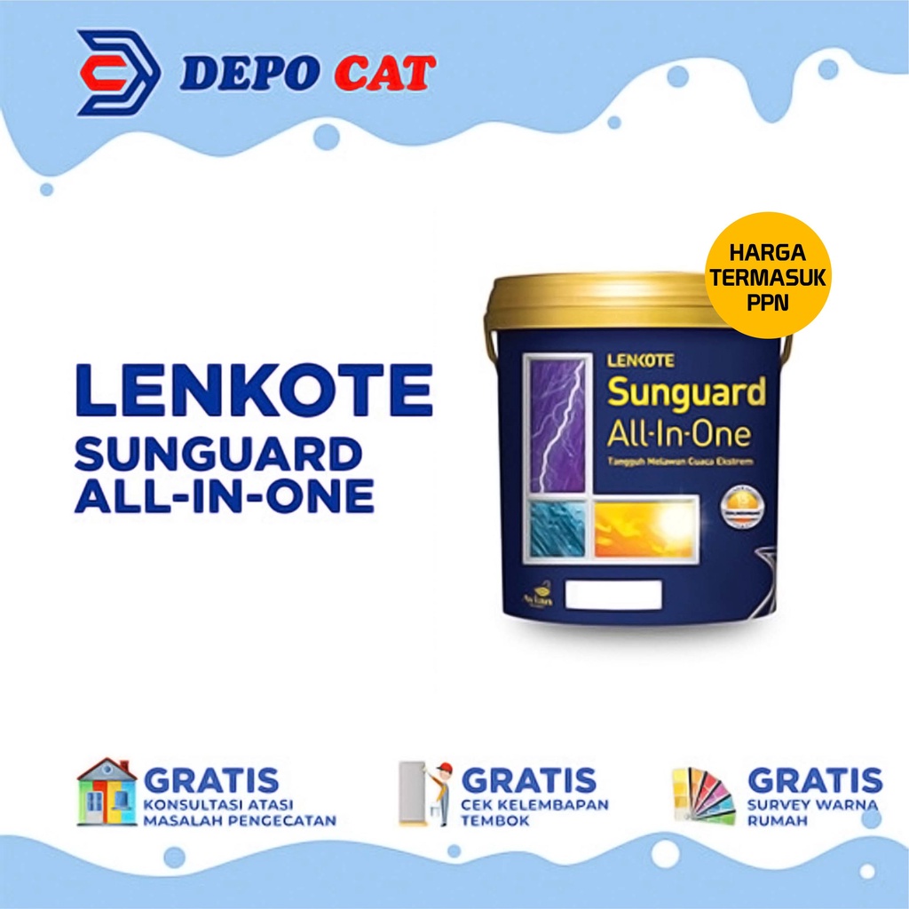Jual Avian Lenkote Sunguard All In One White 2,5L Ketahanan Super 15 ...