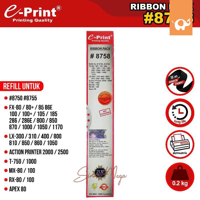 Jual E-Print Refill Ribbon Pack 8758/8750 (15M)/ Katrid Pita Murah ...