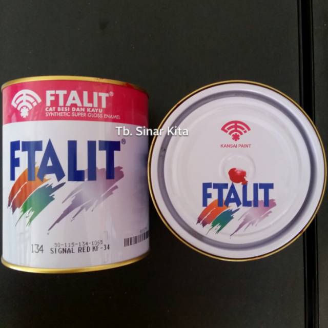 Jual Cat Kayu Dan Besi 1kg Gloss Signal Red - FTALIT Indonesia|Shopee ...