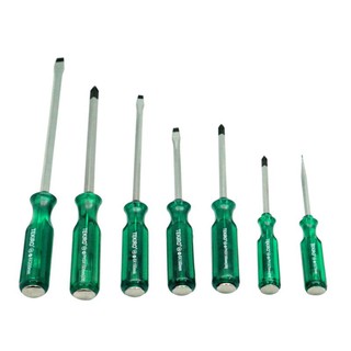 Jual Obeng +- Set 7 Pcs Tekiro Lengkap - Obeng Plus Minus Crystal Hijau ...