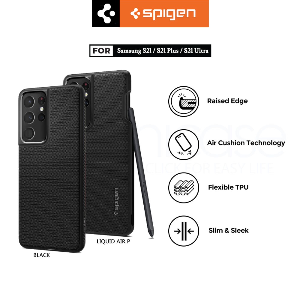 Jual Spigen Case Samsung Galaxy S21 Ultra Plus Liquid Air Softcase Casing | Shopee Indonesia