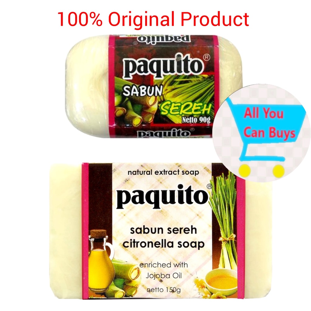 Jual Sabun Mandi Paquito Sereh Citronella 150 Gr 90 Gr Besar Kecil Bar ...