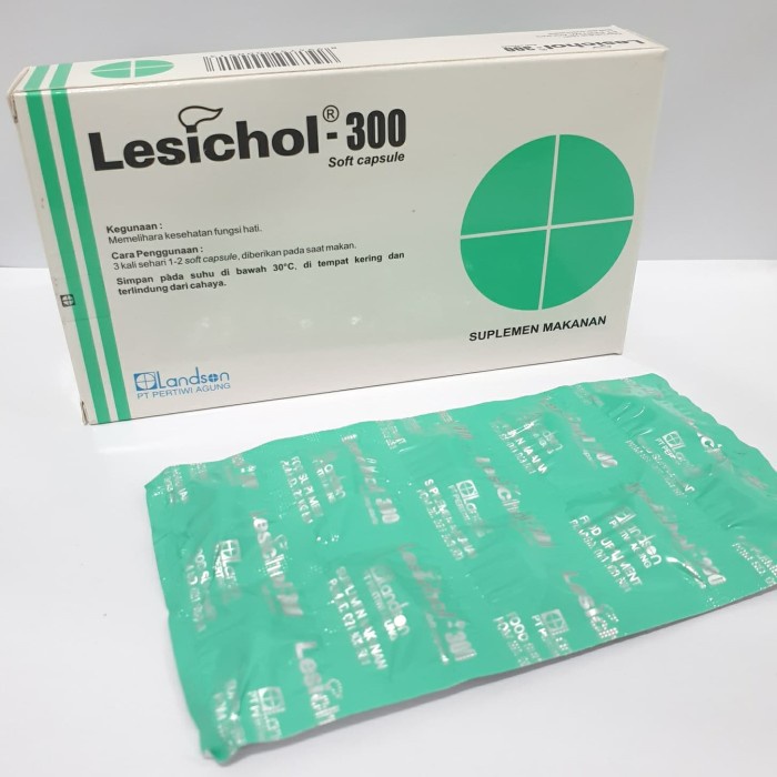 Jual LESICHOL 300 mg 1 LEMBAR ISI 10 SOFT CAPSULE | Shopee Indonesia