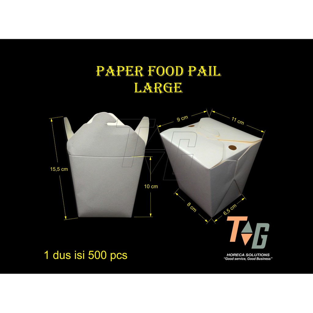 Jual Paper Food Pail DPE Ukuran Large isi 25 pcs | Shopee Indonesia