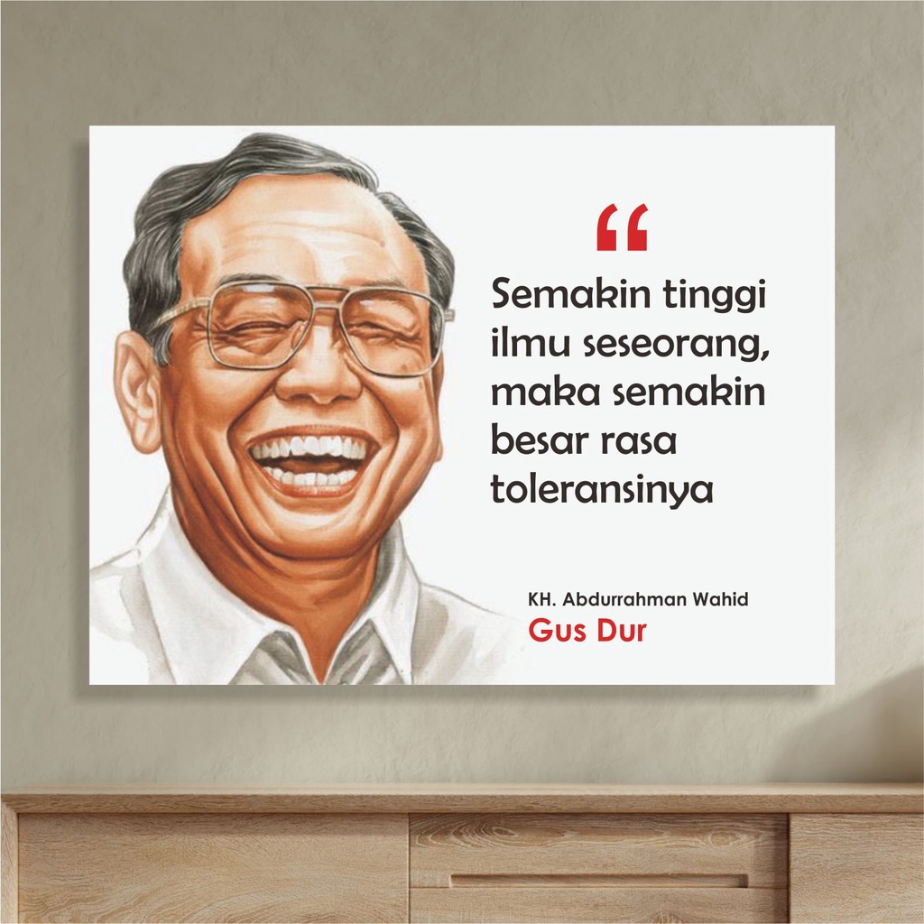 Jual Poster Nasehat Ulama (GusDur) 30x40cm Hiasan Dinding Minimalis ...