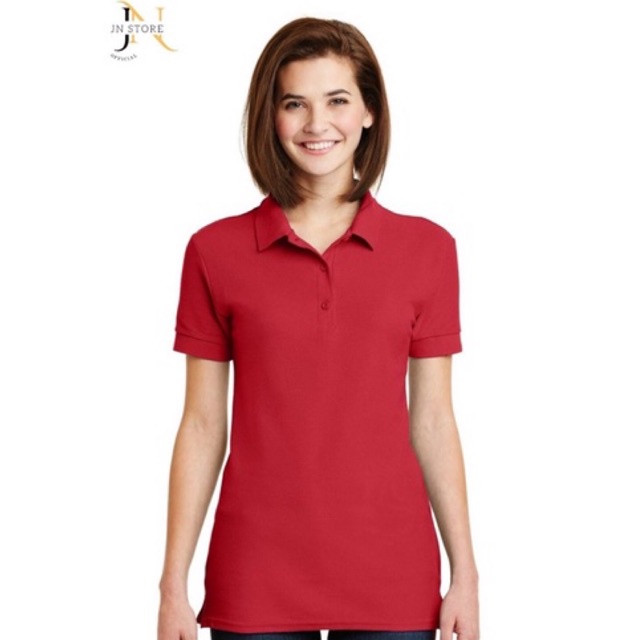 Jual KAOS POLO LENGAN PENDEK | WARNA MERAH CERAH | BLACK | Kaos kerah ...