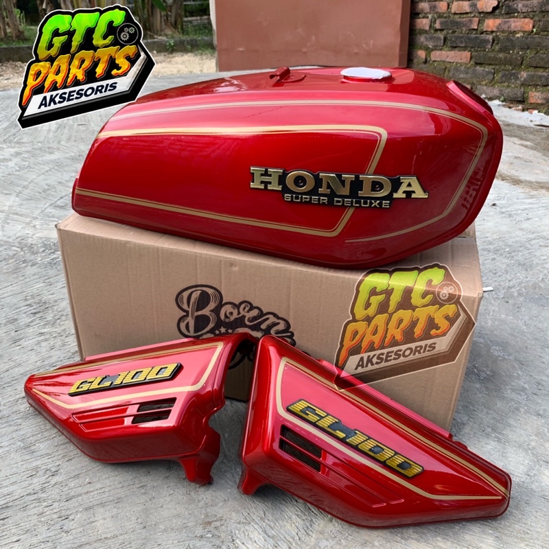 Jual Tangki gl 100 pres pabrik warna merah maron set bok aki set ...