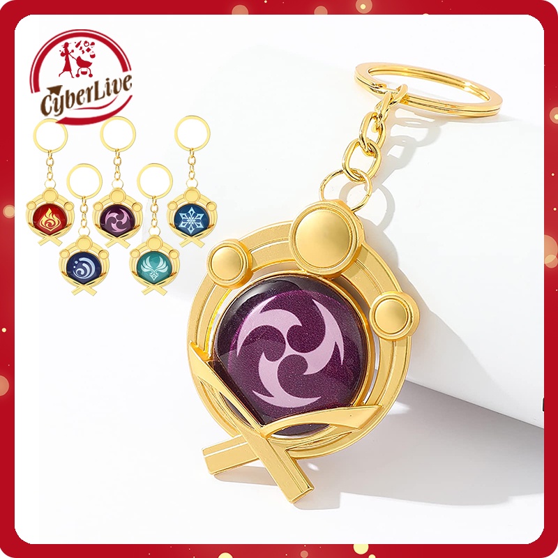 Jual Genshin Impact Keychain Key Chain Luminous Gantungan Kunci Genshin ...