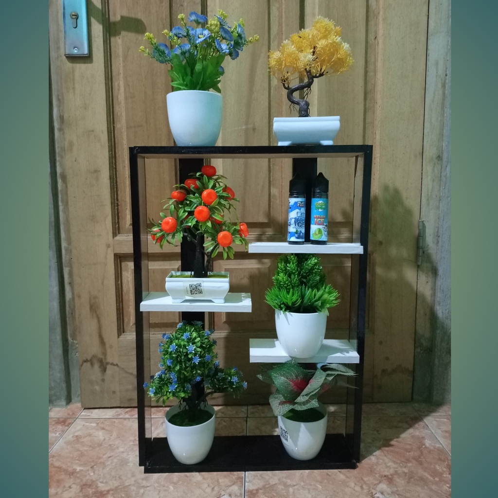 Jual Rak dinding tempel tembok minimalis hiasan rumah kotak tinggi 60 ...