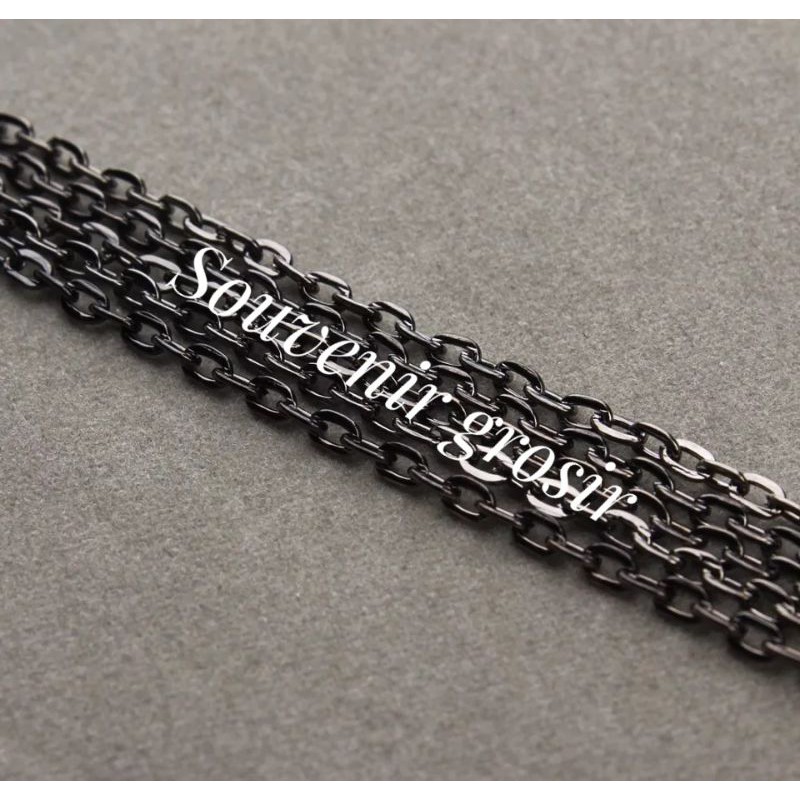 Jual Rantai hitam 0,7 / rantai kalung masker (per meter) | Shopee Indonesia