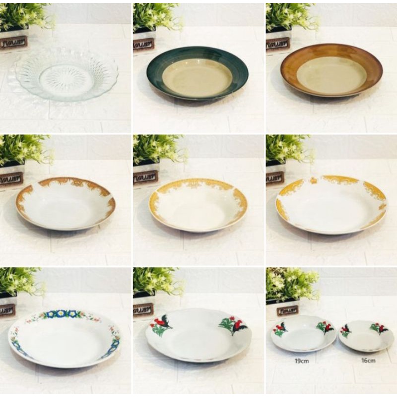 Jual PIRING MAKAN KERAMIK || PIRING MAKAN KACA | Shopee Indonesia