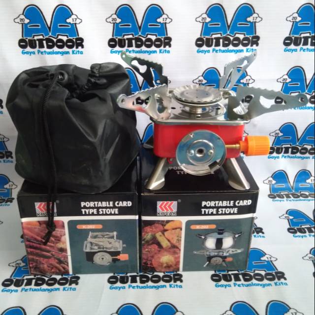 Jual Kompor portable Kovar k-202 ORI gas kotak lipat outdoor gunung camping | Shopee Indonesia