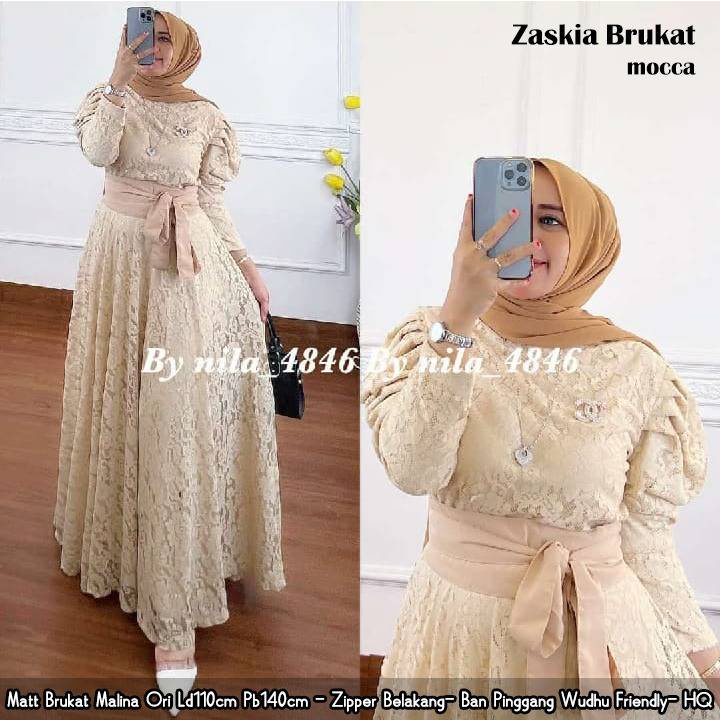 Jual ZASKI MATT GAUN DRESS LONG DREES PAKAIN PAKAIAN PAKEAN GAMIS GAMES ...