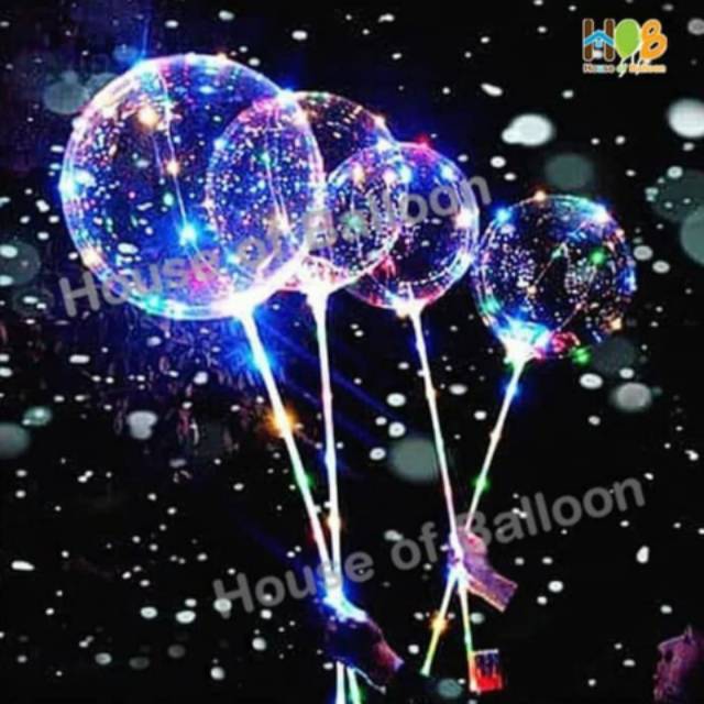 Jual Balon LED Bobo RGB Lengkap / Lampu Tumblr 3 MODE + Gagang | Shopee ...