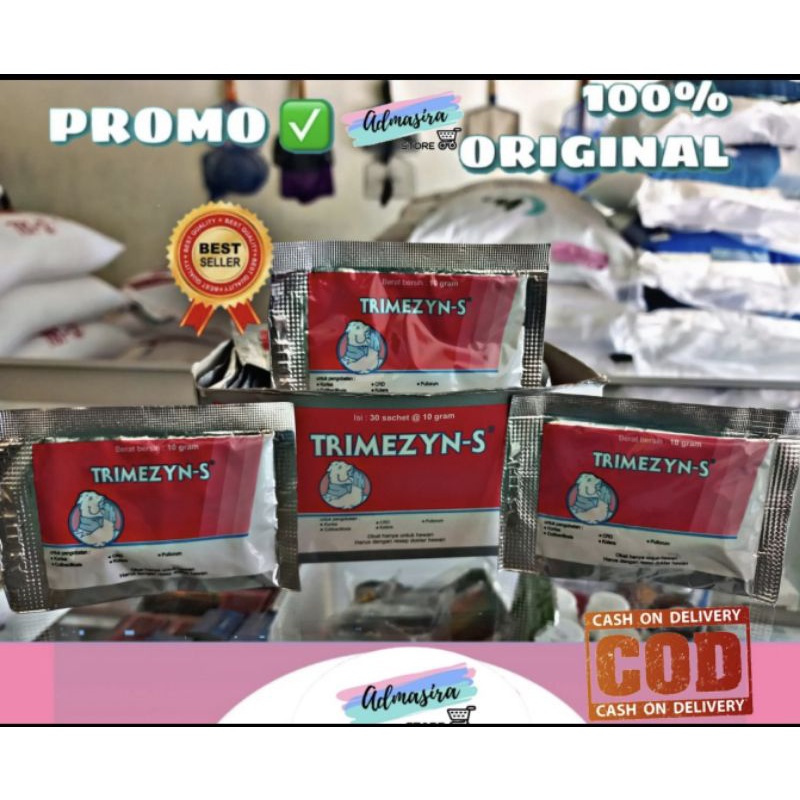 Jual TRIMEZYN S 10 gram 50 gram Obat Korisa Coli Kolera Pulorum Pilek ...