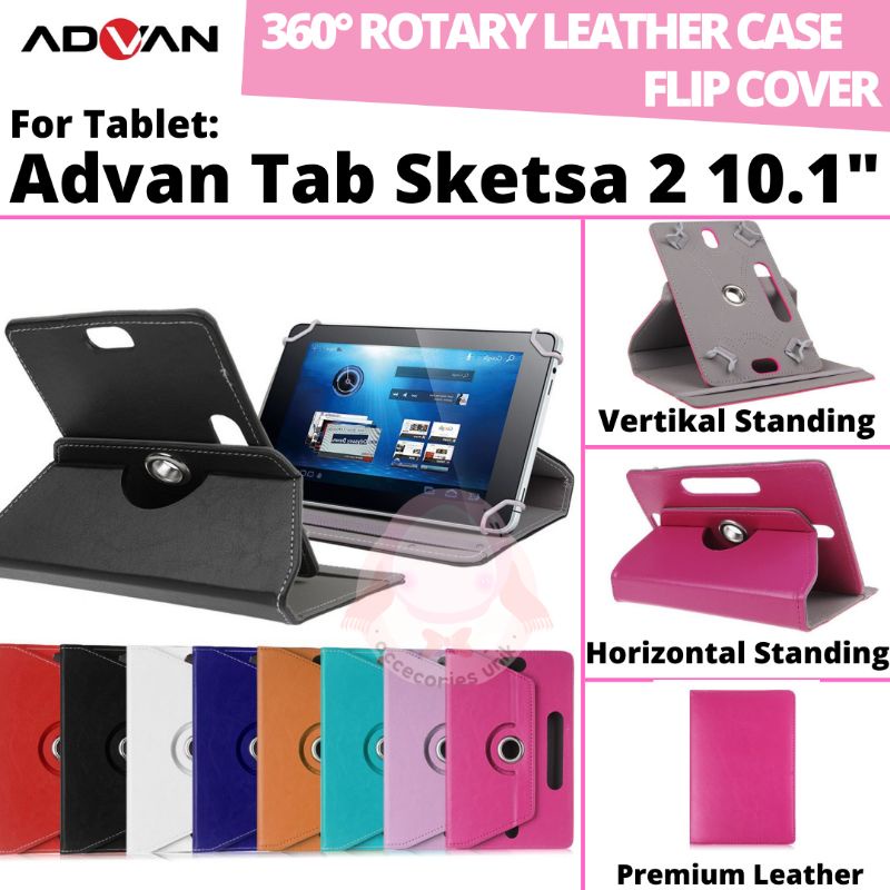 Jual Advan Tab Sketsa 2 10.1 Inch Tiger T310 Rotary Case Leather Flip ...