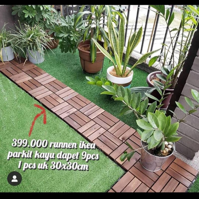 Jual 9pc LANTAI KAYU LUAR RUANGAN/PARKIT OUTDOOR/RUNENN PARKIT TAMAN ...